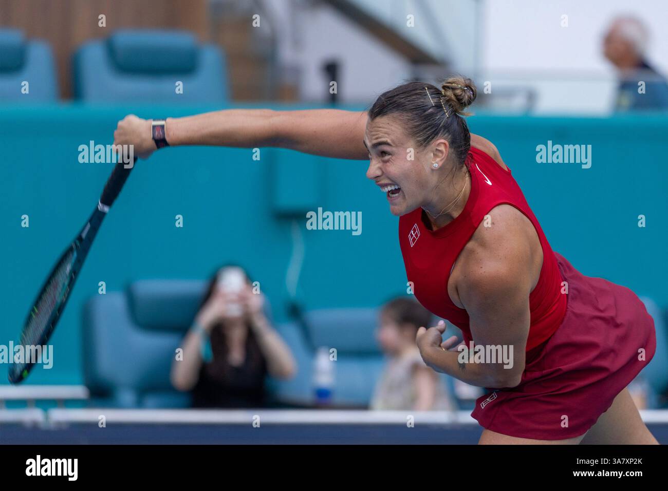 Miami Gardens, United States. 27th Mar, 2025. Aryna Sabalenka of ...