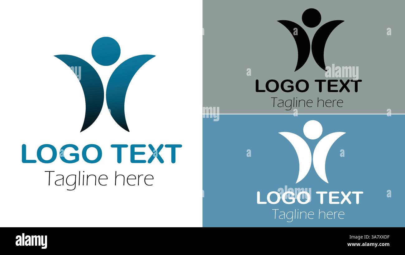 Abstract Human Figure Logo Design Stock Vector Image & Art - Alamy