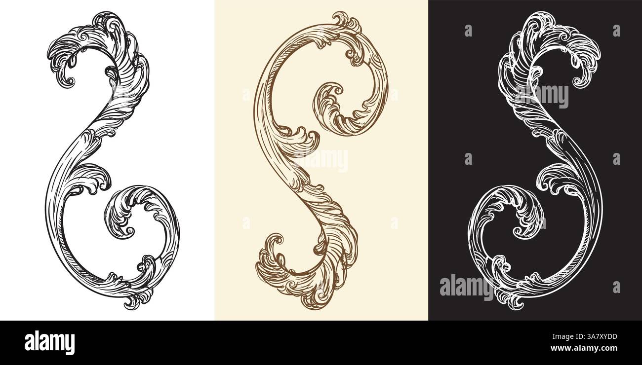 Set of hand drawing design elements. Vector isolated illustration ...