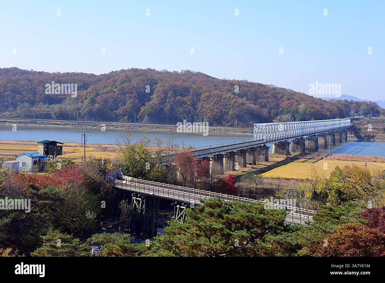 Nov. 1, 2012 - Imjingak, South Korea - A view of Freedom Bridge which ...