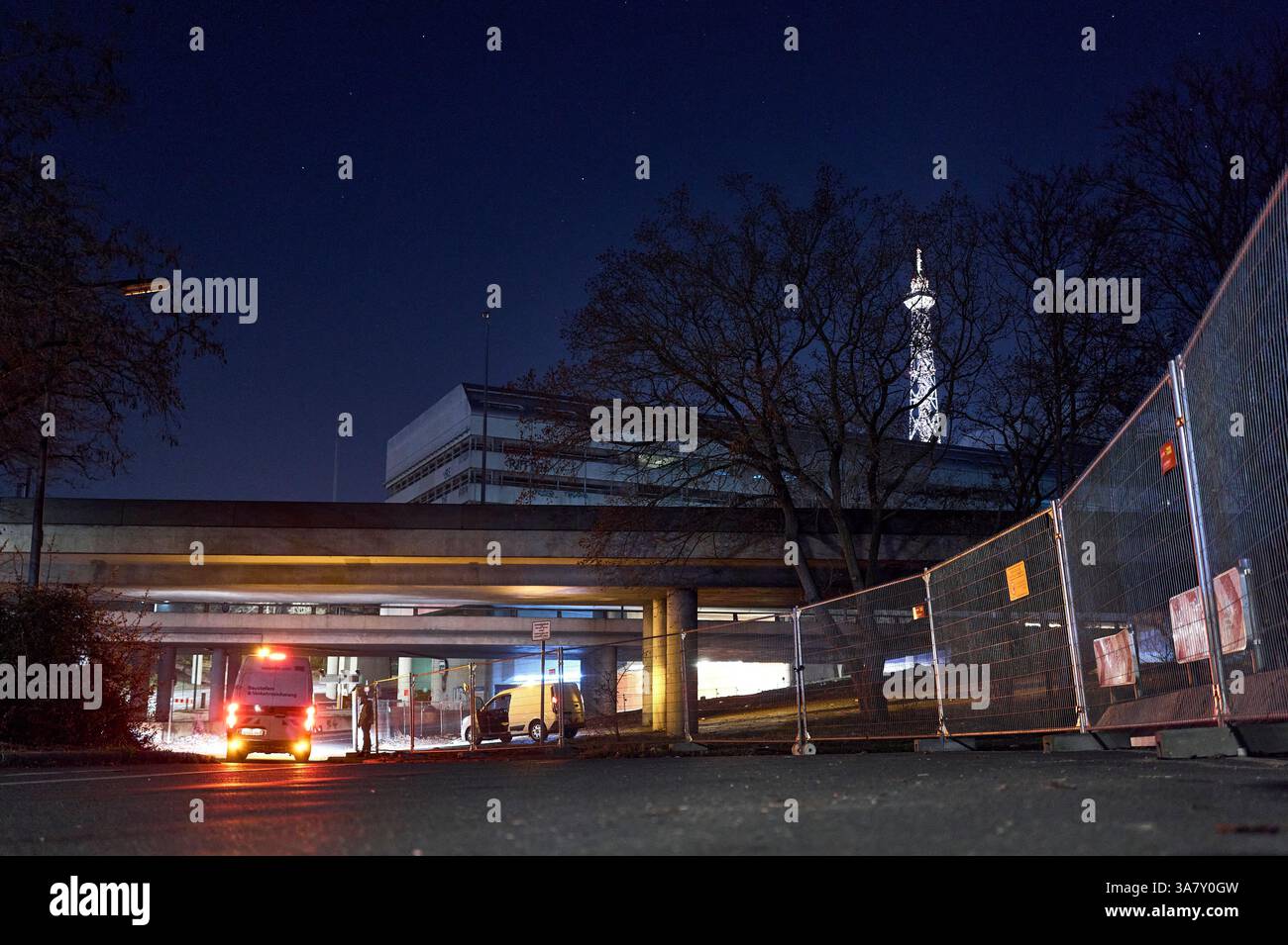 Berlin, Germany. 27th Mar, 2025. The dilapidated bridge is extensively ...