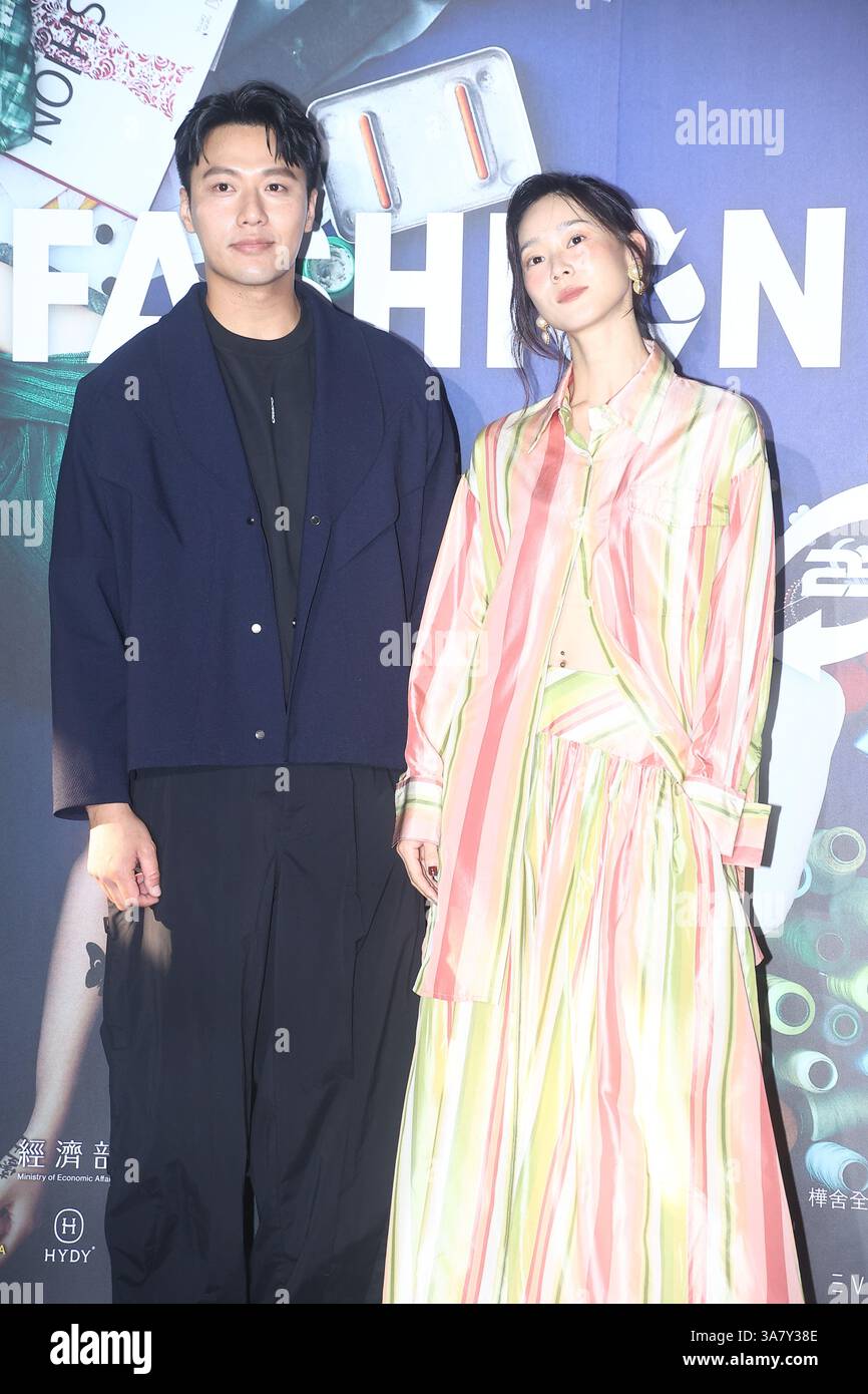 TAIPEI, CHINA - MARCH 27, 2025 - Taiwanese model Aviis Zhong and Bryant ...