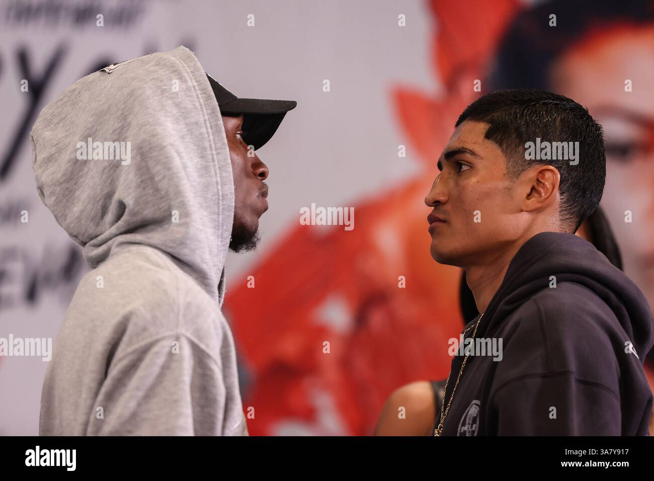 March 27, 2025: (L) Bruce Carrington and Jose Enrique Vivas face-off ...
