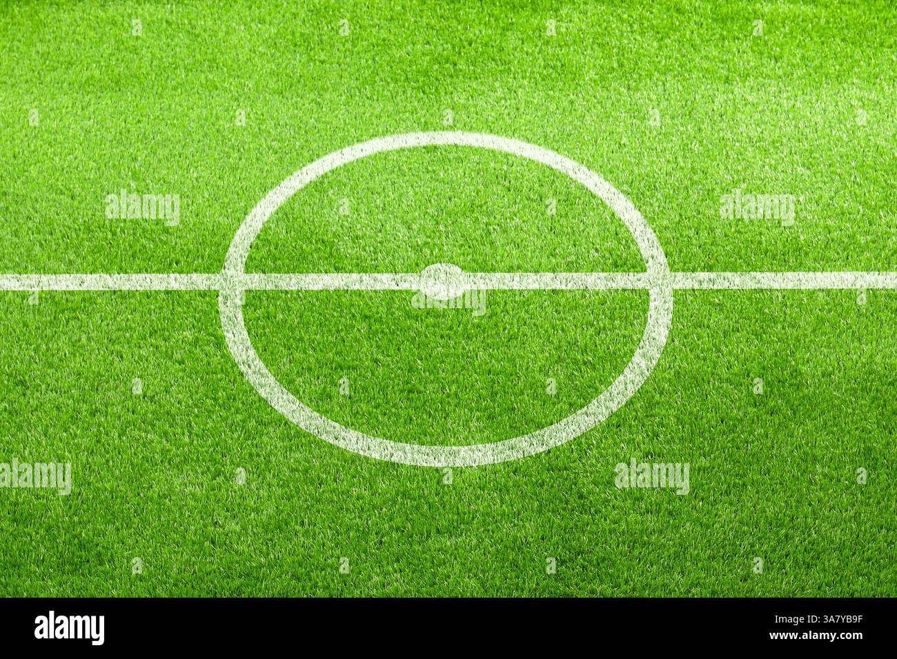 Football field with markings on green turf Stock Photo - Alamy
