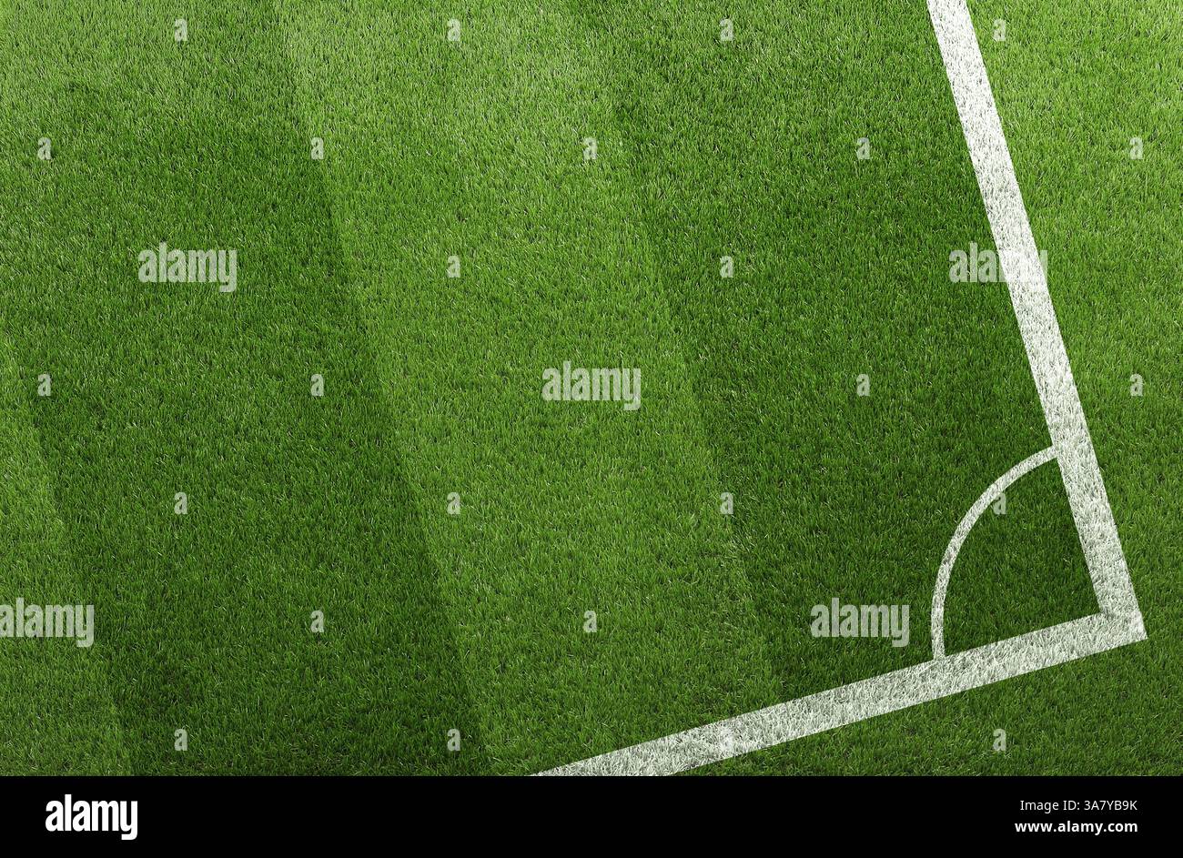 Football field with markings on green turf Stock Photo - Alamy