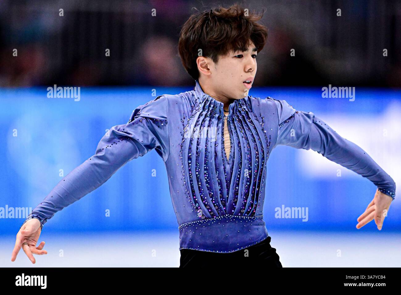 Shun SATO (JPN), during Men Short Program, at the ISU World Figure ...