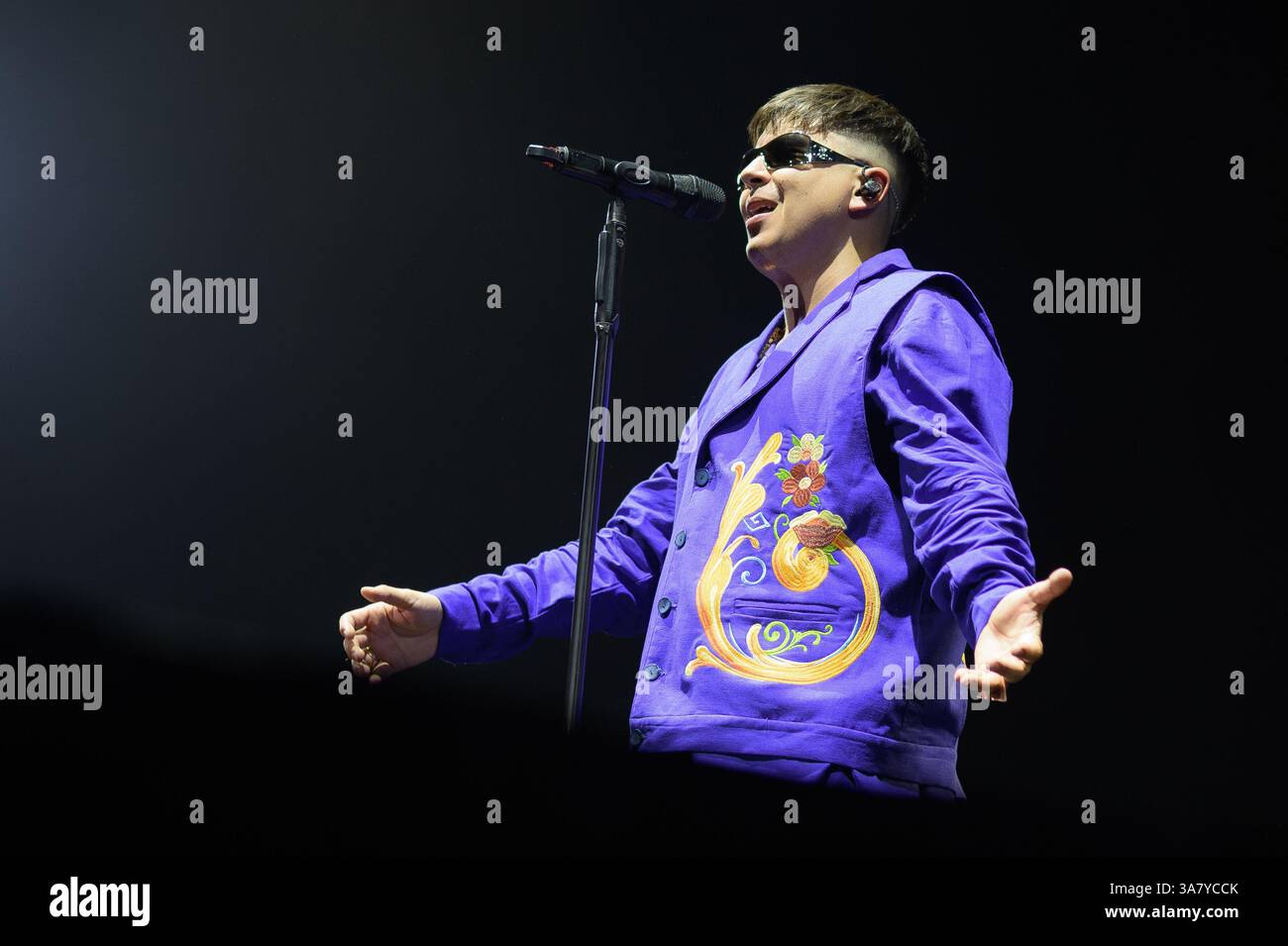 Madrid, Spain. 28th Mar, 2025. Rapper, producer and freestyler YSY A ...