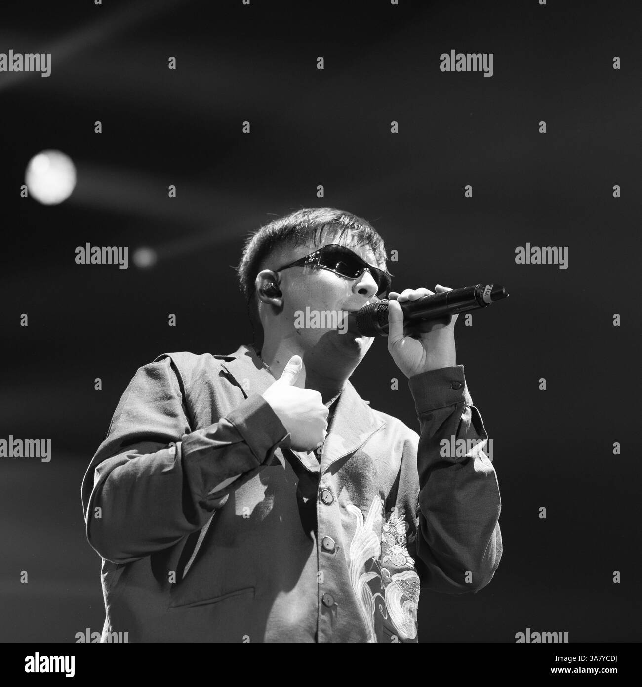 Rapper, producer and freestyler YSY A performs during his concert at ...