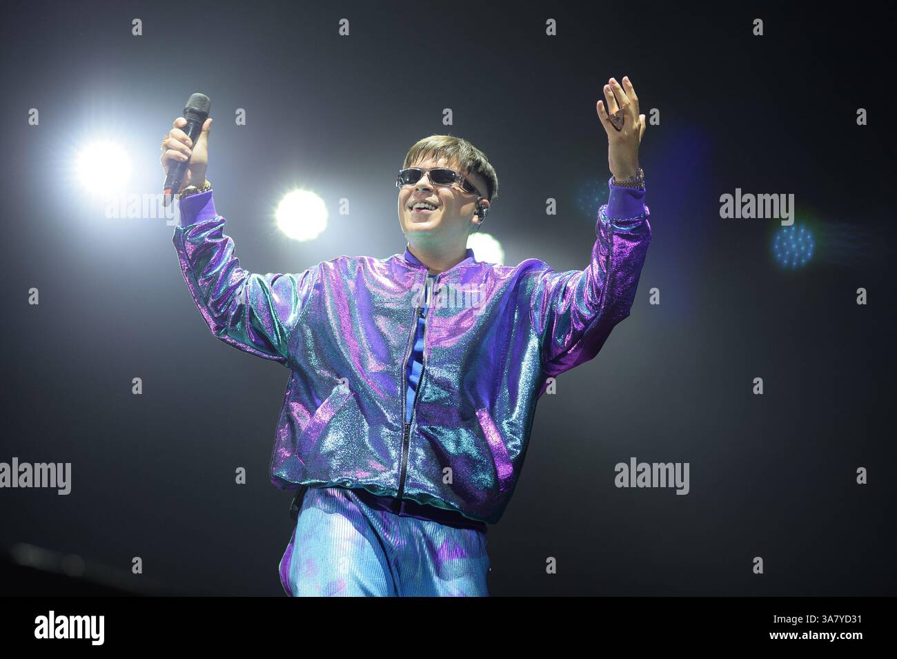 Madrid, Spain. 28th Mar, 2025. Rapper, producer and freestyler YSY A ...