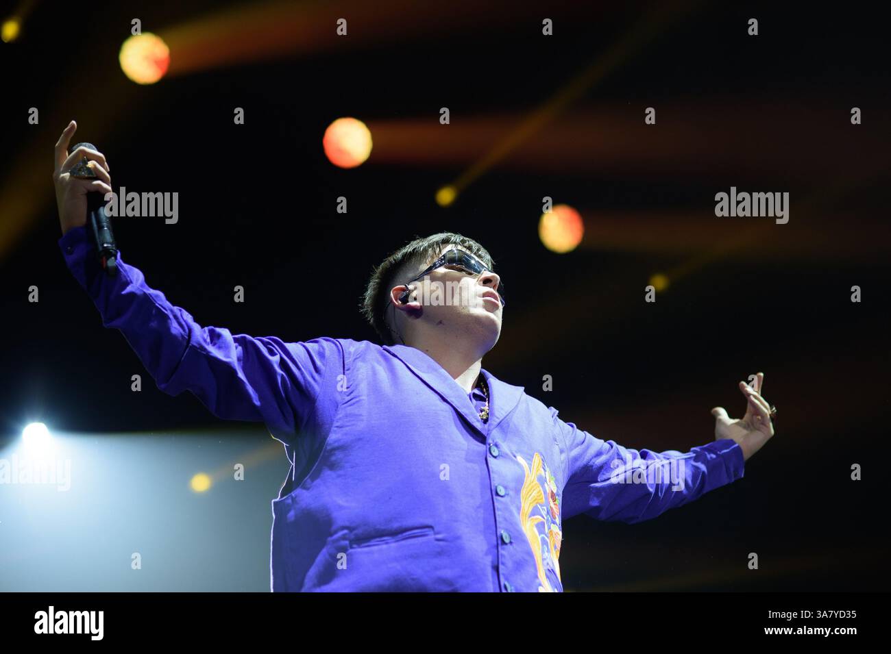 Madrid, Spain. 28th Mar, 2025. Rapper, producer and freestyler YSY A ...