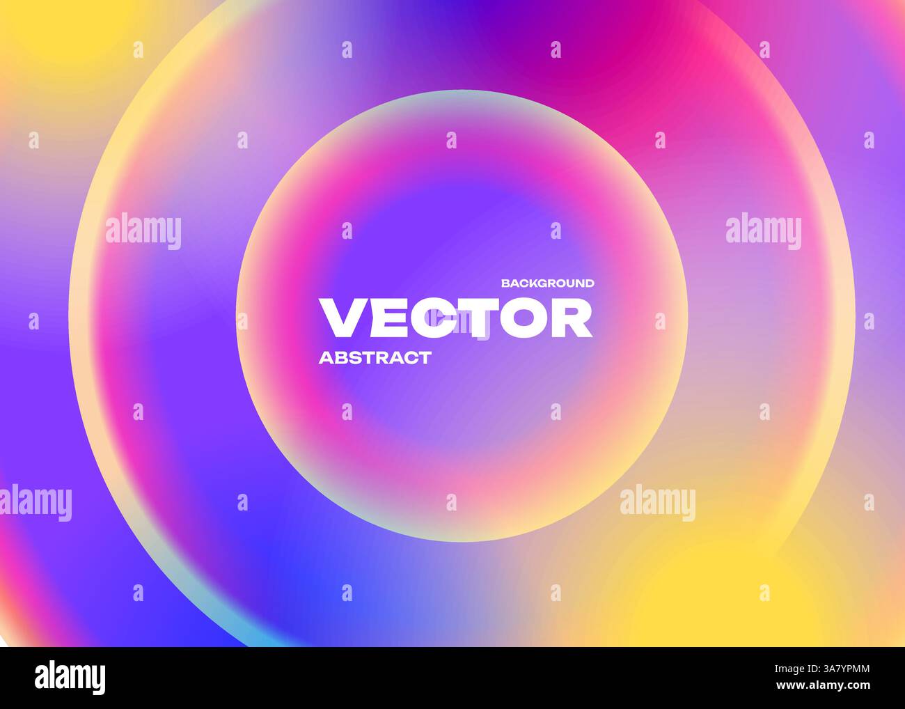 Colorful Neon Gradient Background Abstract Circles Stock Vector Image ...