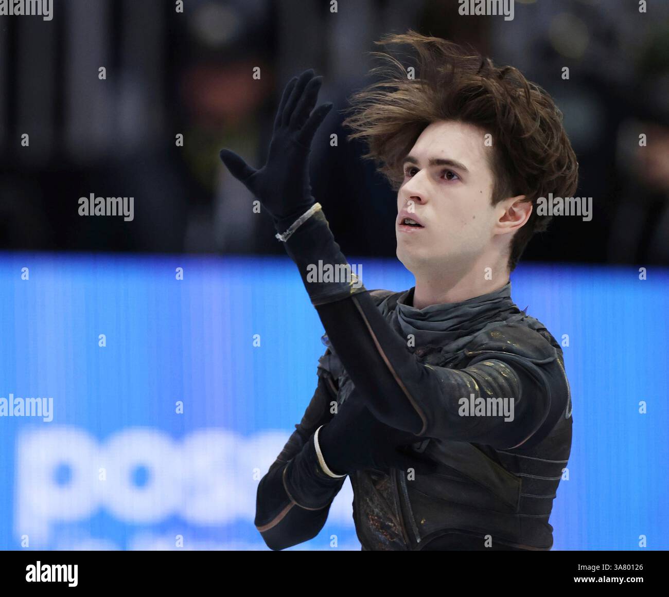 Mikhail SHAIDOROV of Kazakhstan performs during the men's short program ...