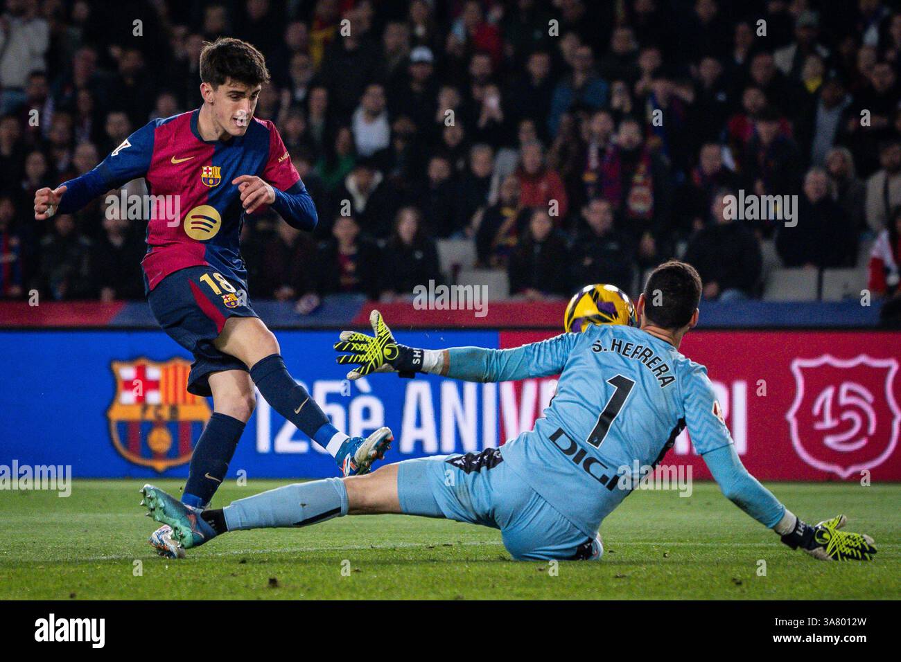 Pau VICTOR of Barcelona during the Spanish championship La Liga football match between FC ...