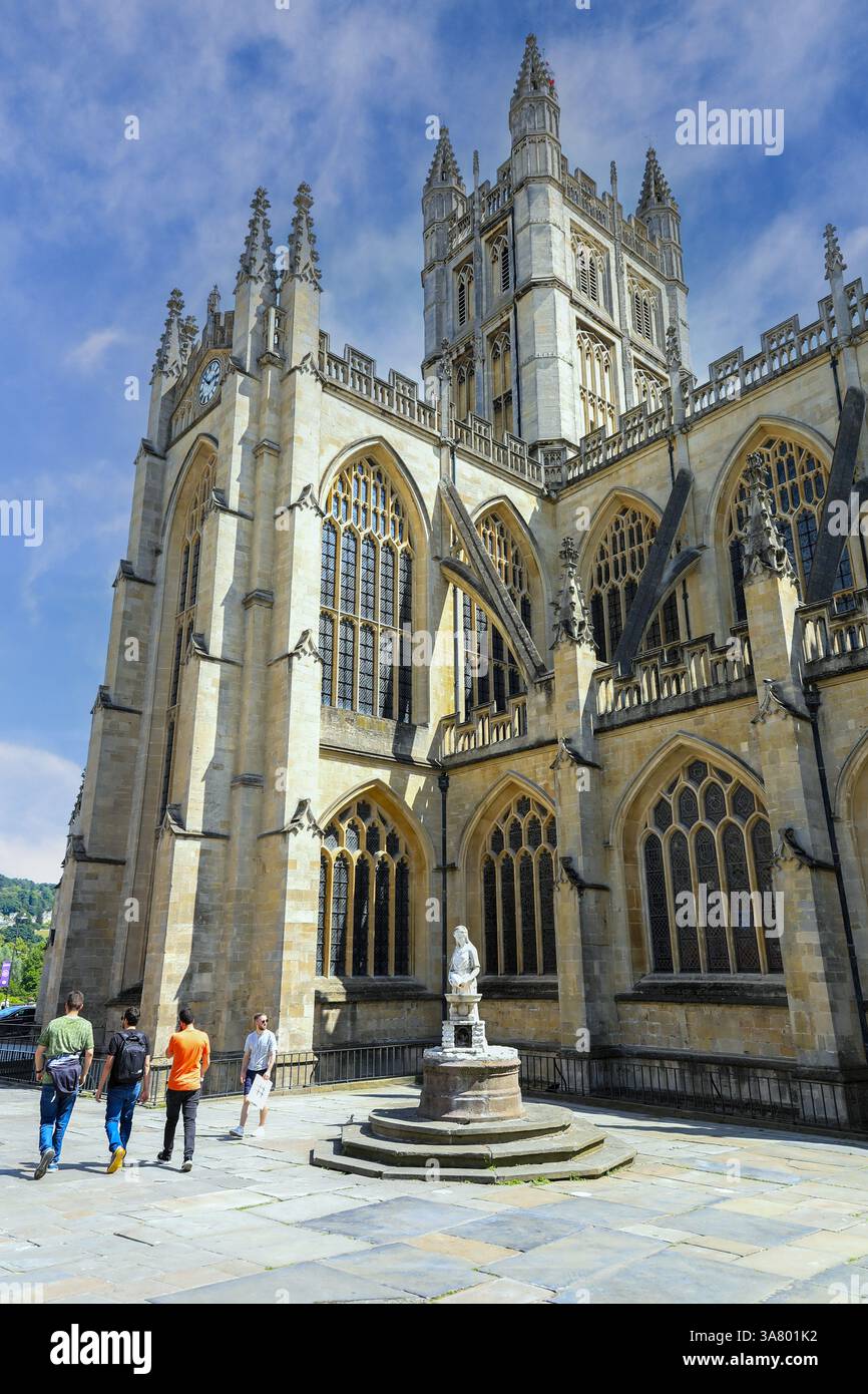 The Rebecca Fountain outside Bath Abbey, Bath, Somerset, England, UK ...