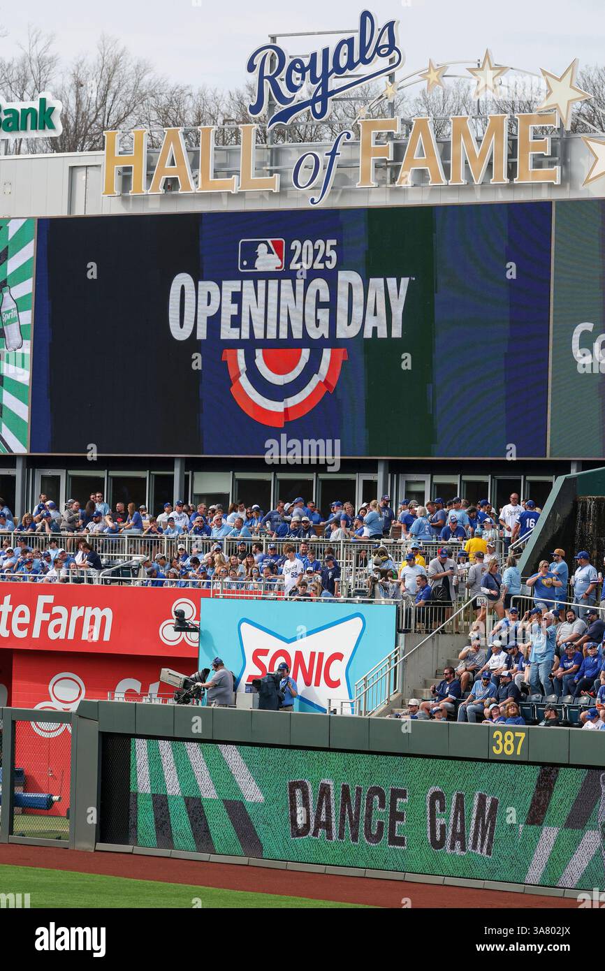 March 27, 2025: A view of stadium signage on opening day of an MLB ...