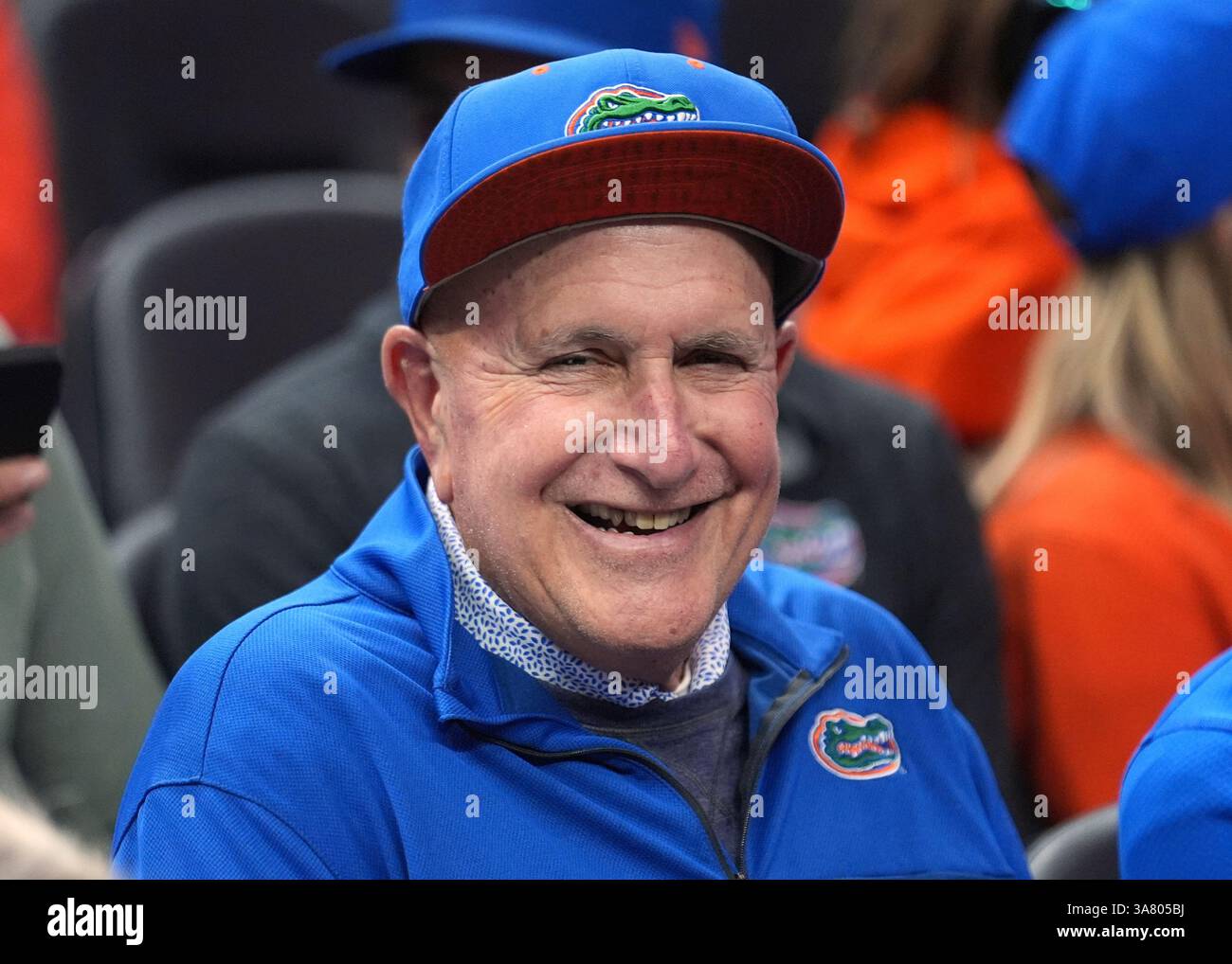 Scott Golden, father of Florida head coach Todd Golden, sits in the ...