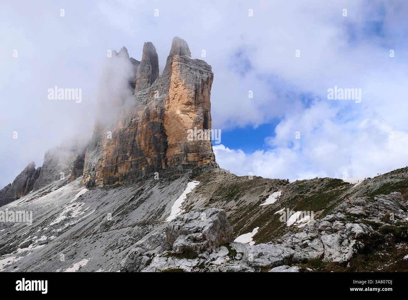 View from the circular route of the eastern side of the famous peaks of ...