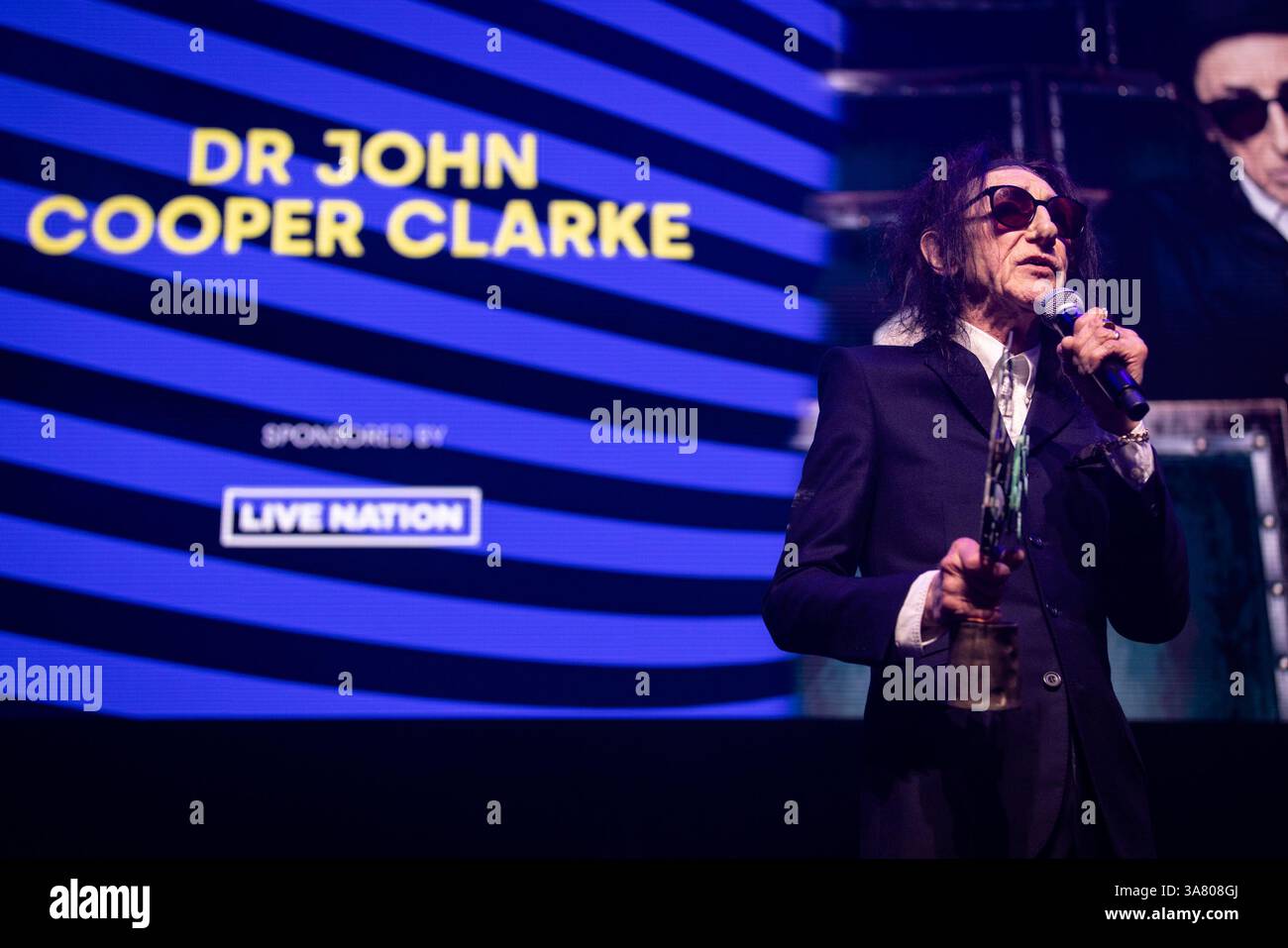 EDITORIAL USE ONLY Dr John Cooper Clarke wins the Northern Music Award ...