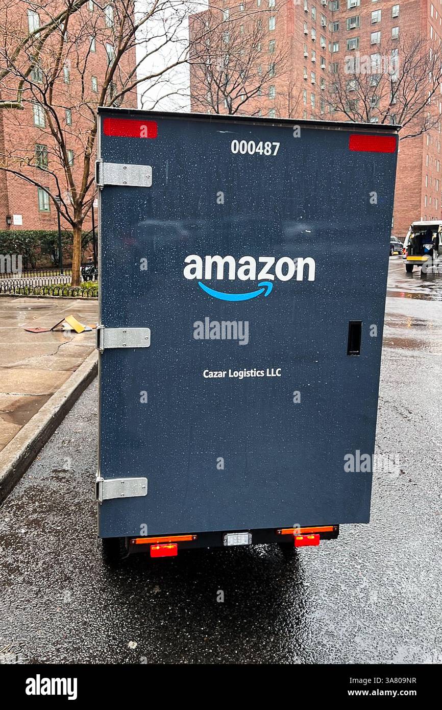 New York, United States. 24th Mar, 2025. An Amazon E-Assisted Vehicle ...