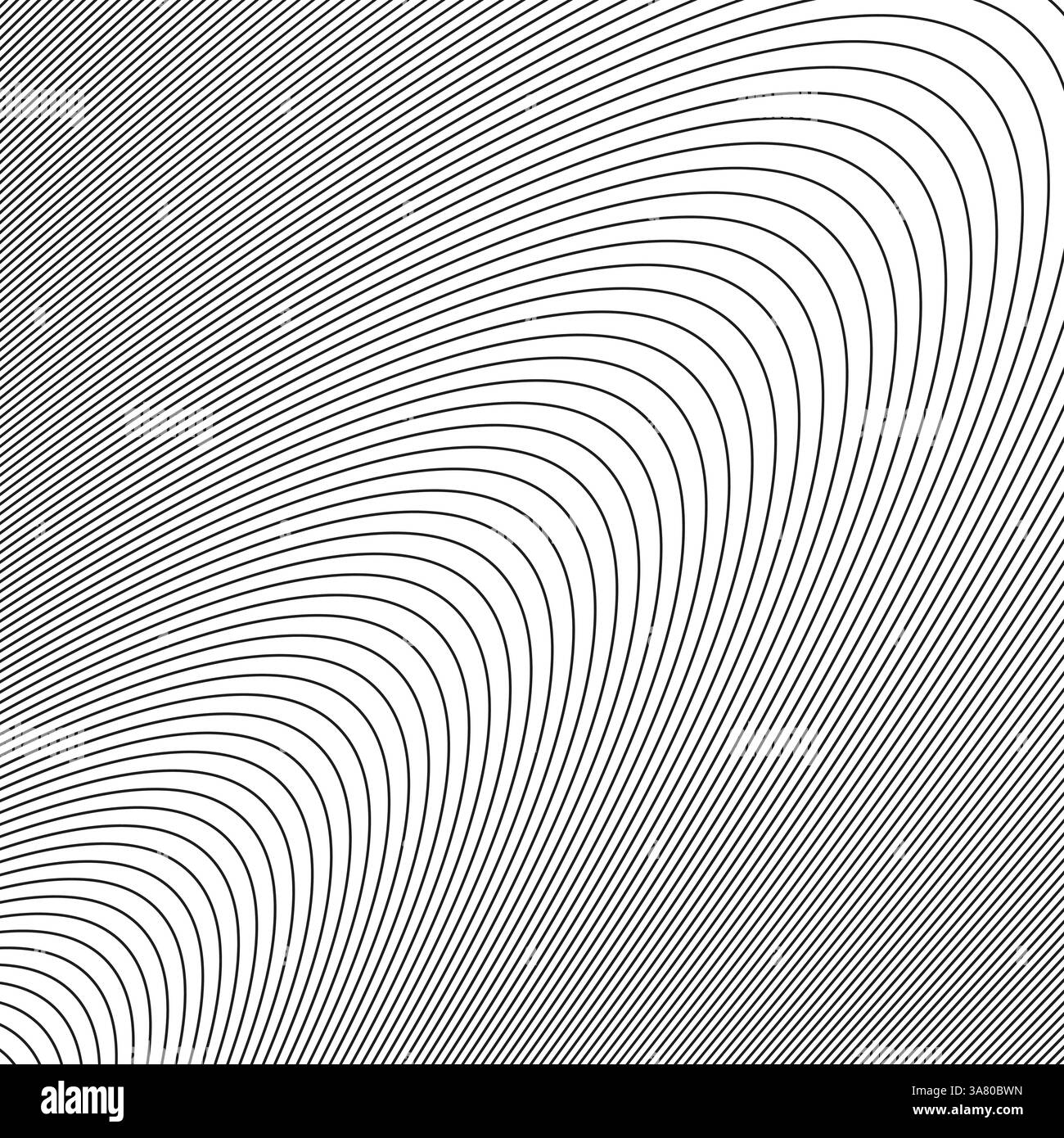 Wavy pattern icon. Optical illusion background. Abstract black lines ...