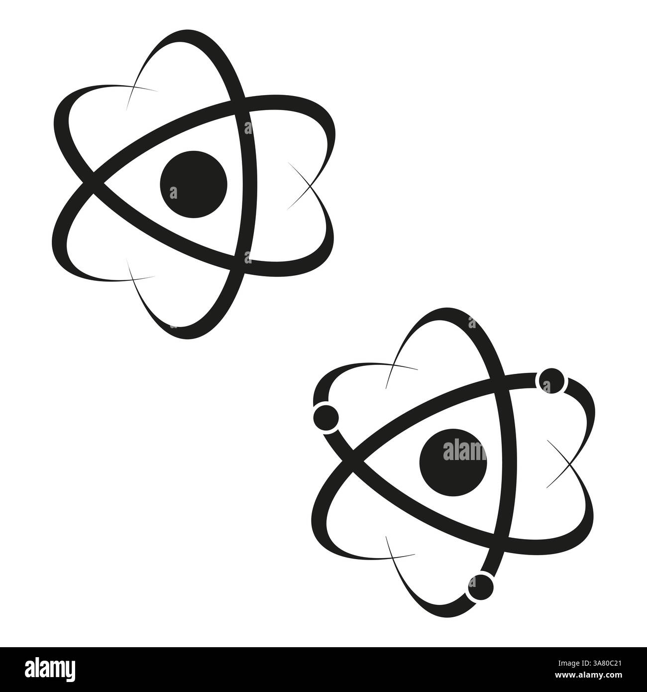 Atomic structure icon. Scientific molecule illustration. Abstract ...