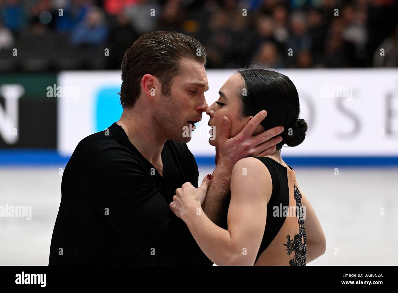 TD Garden. 27th Mar, 2025. Boston, Mass: Lia Pereira and Trennt Michaud ...