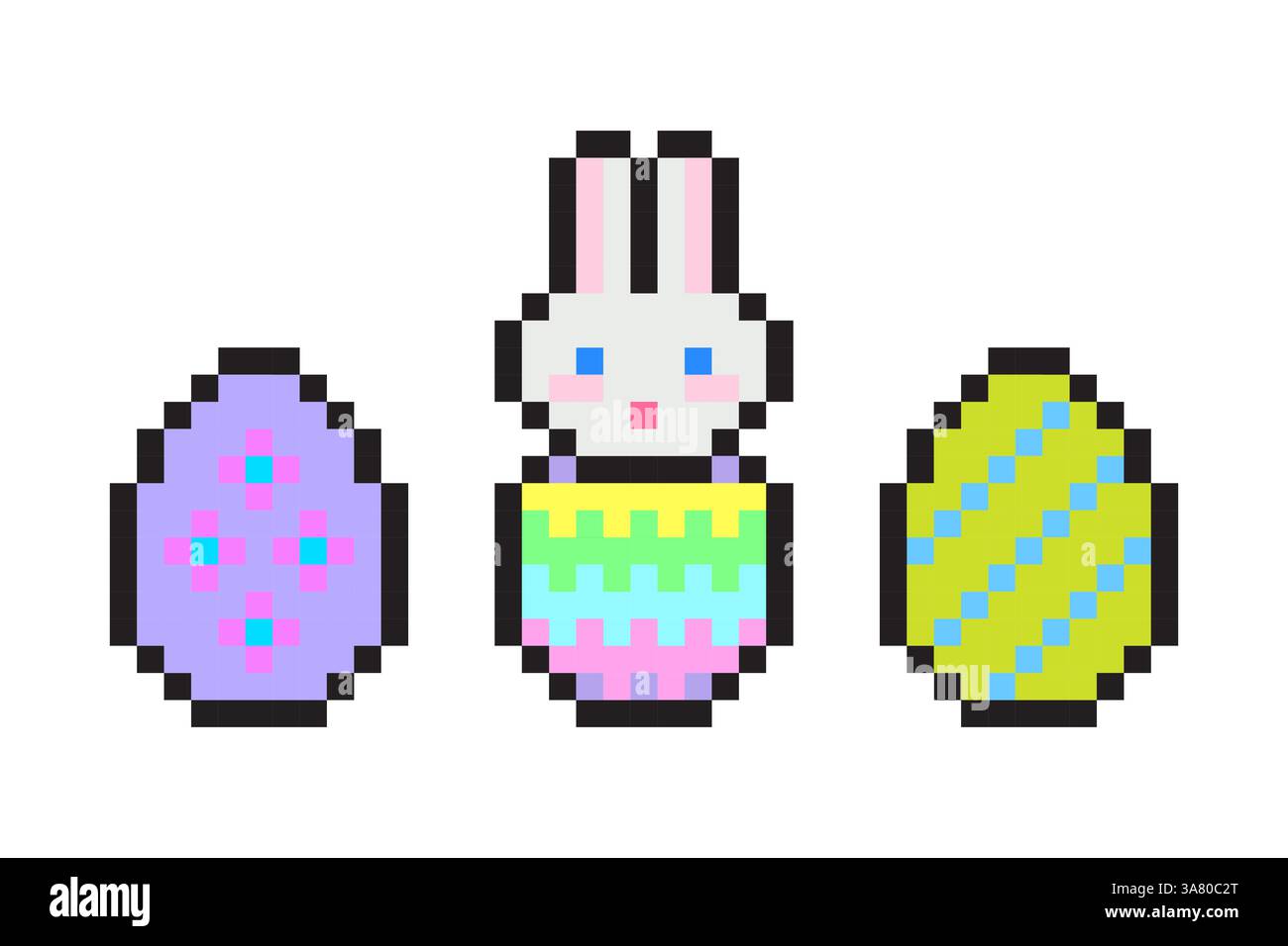 Set pixel art easter hi-res stock photography and images - Alamy