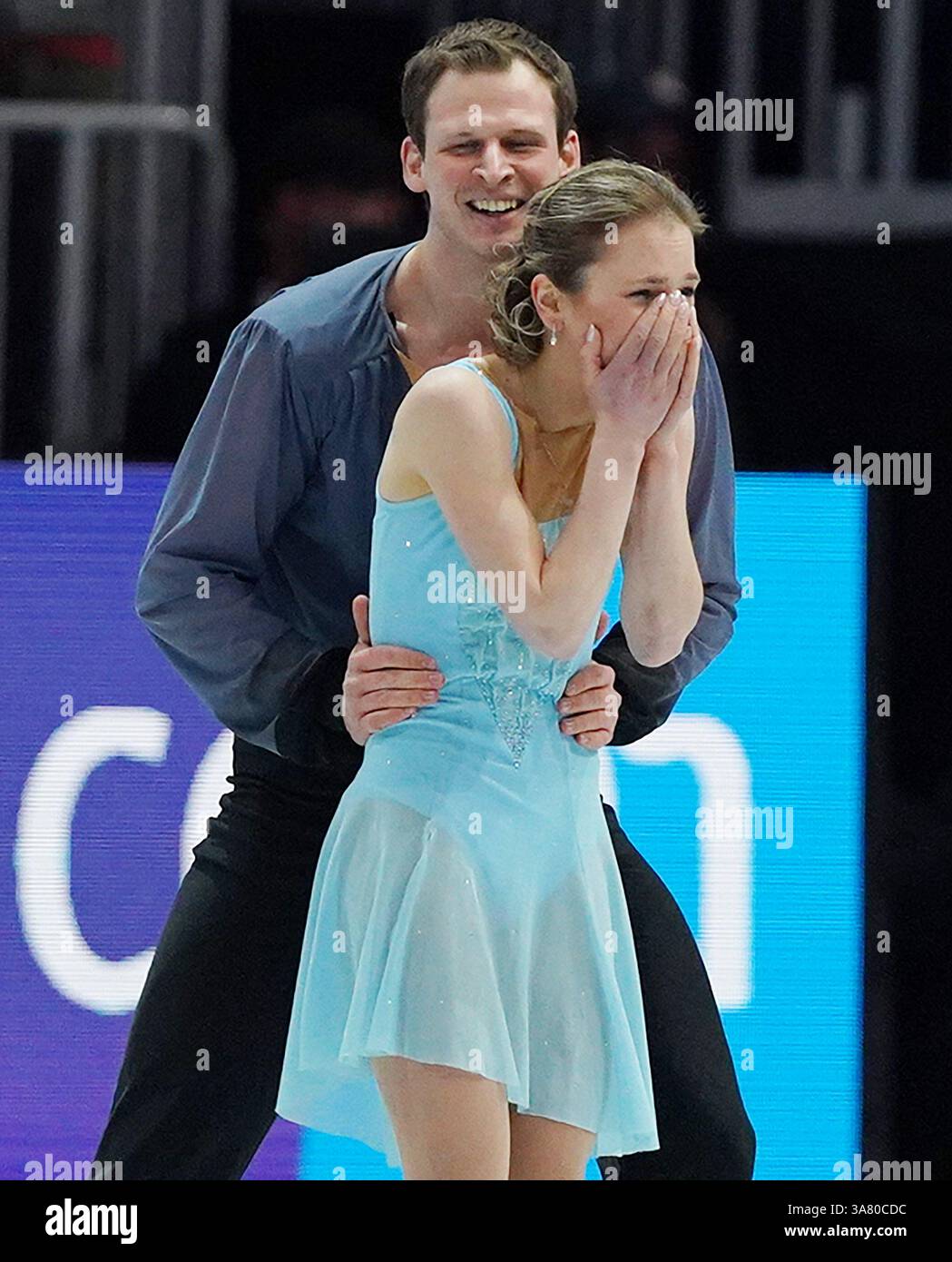 Boston, United States. 27th Mar, 2025. Alisa Efimova and Misha ...