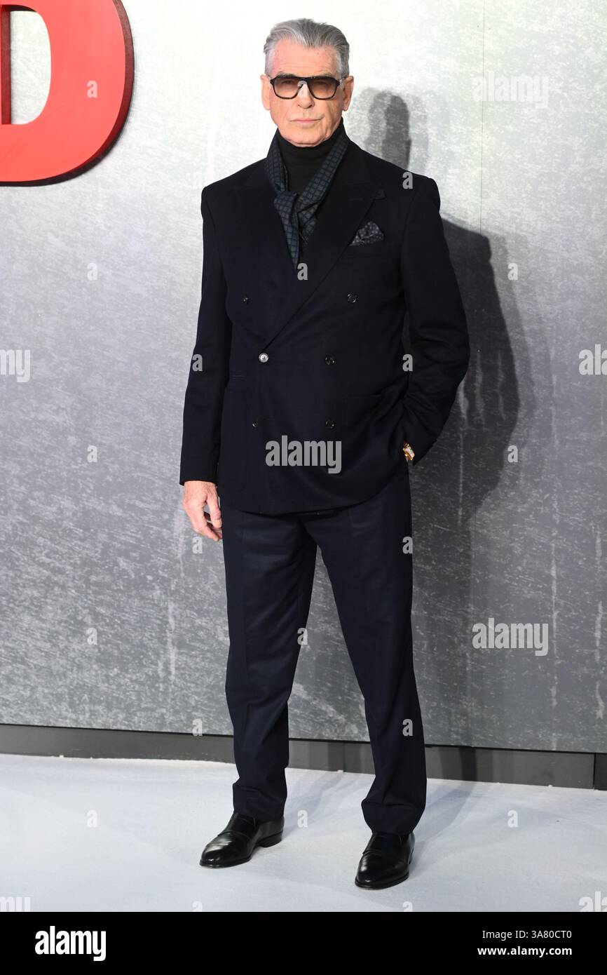 London, UK. 27 March 2025. Pierce Brosnan attending the UK premiere of ...