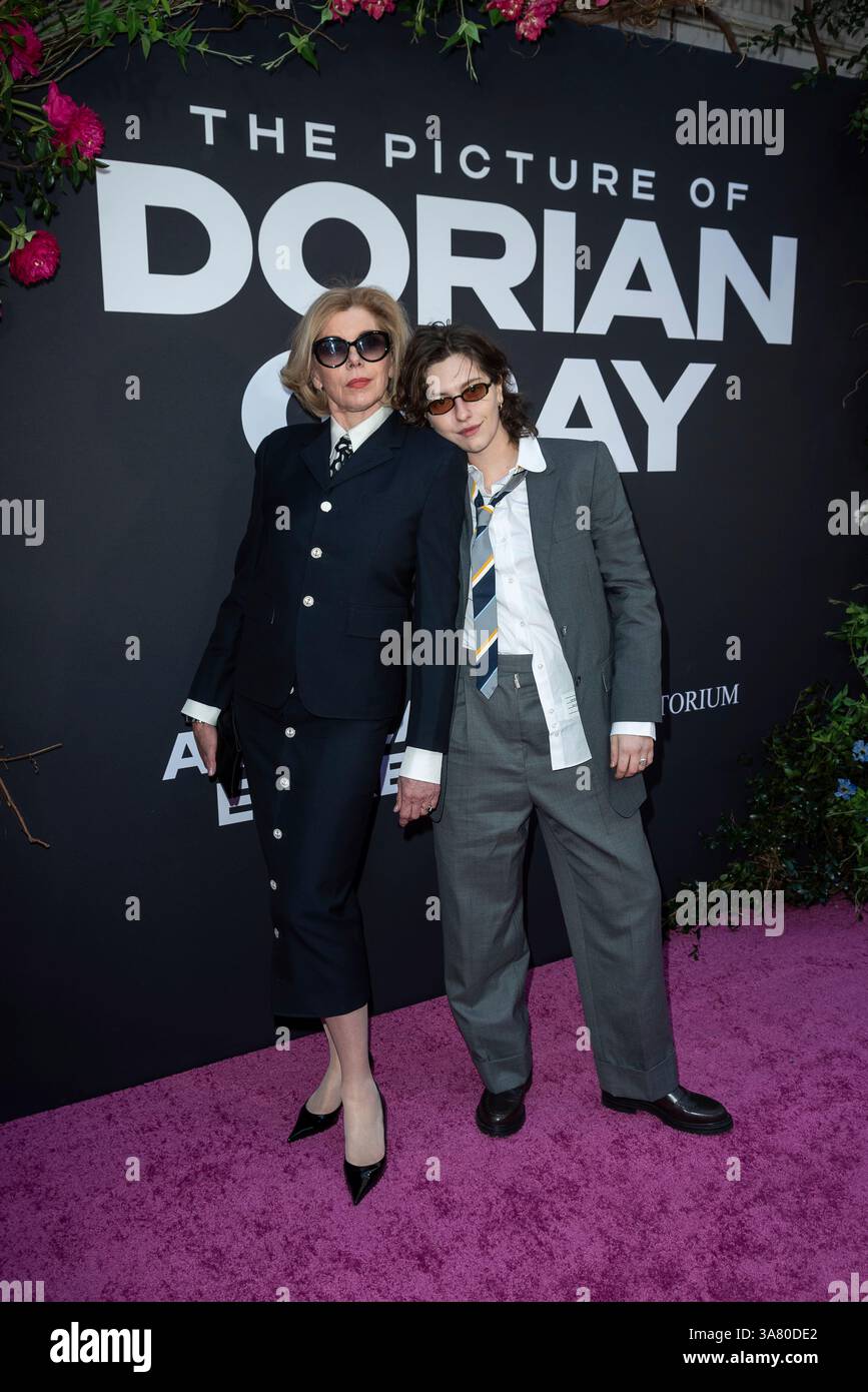 Christine Baranski, left, attends "The Picture of Dorian Gray" Broadway ...