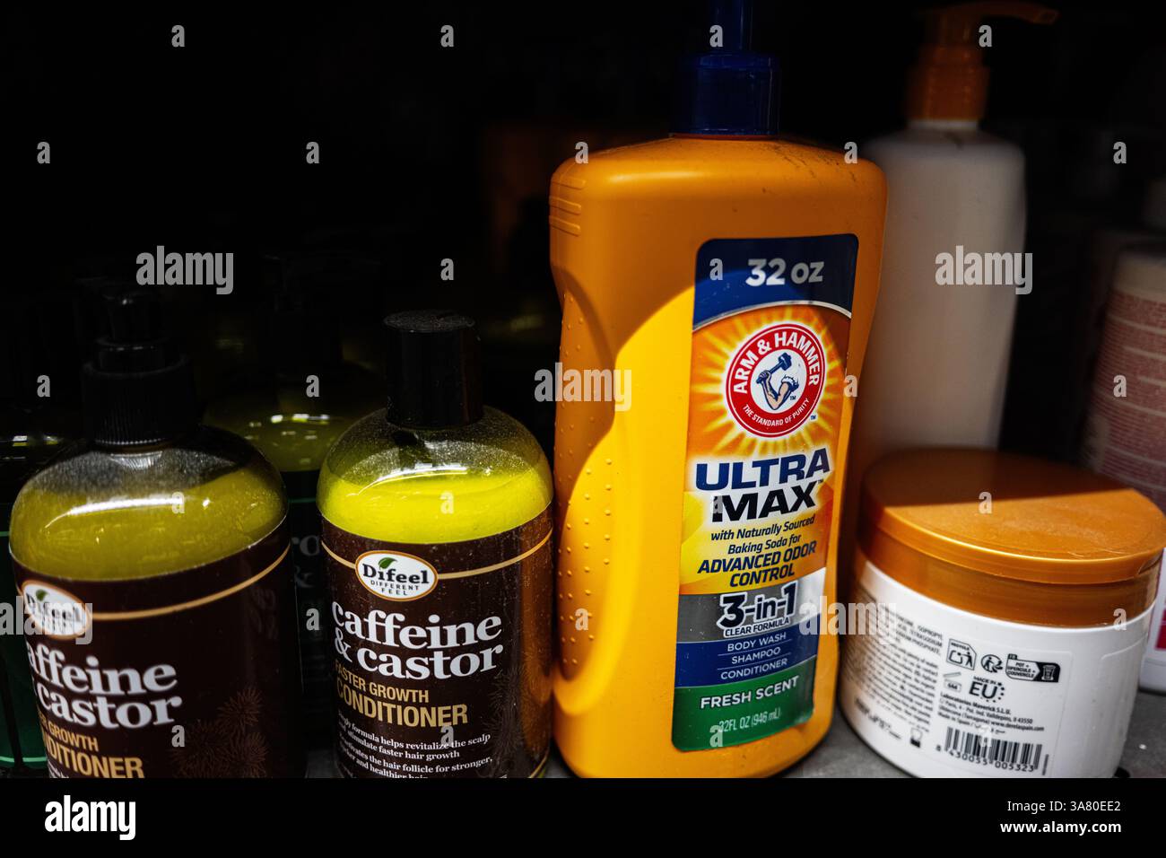 Lviv, Ukraine - March 25, 2025: Shampoo and conditioner bottles on ...