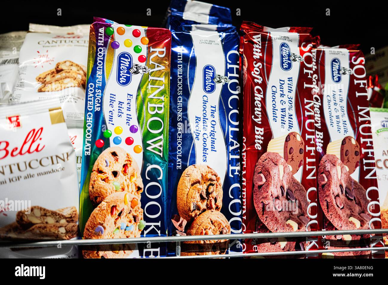 Lviv, Ukraine - March 25, 2025: Assortment of Merba cookies and ...