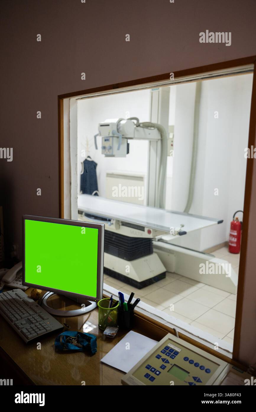 X-ray Room with Control Station Stock Photo - Alamy