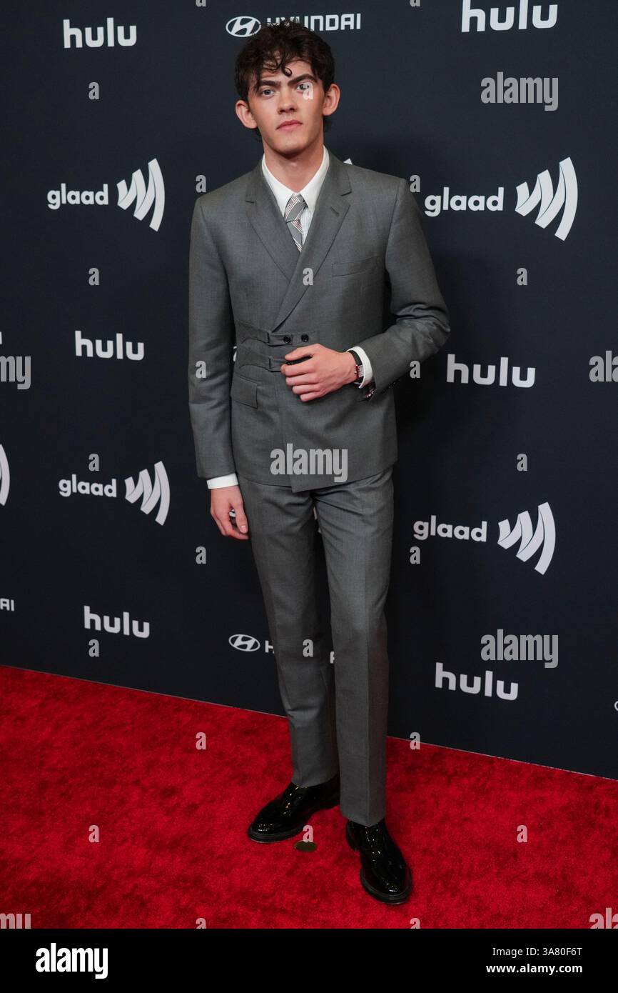 Joe Locke arrives at the 36th annual GLAAD Media Awards on Thursday ...