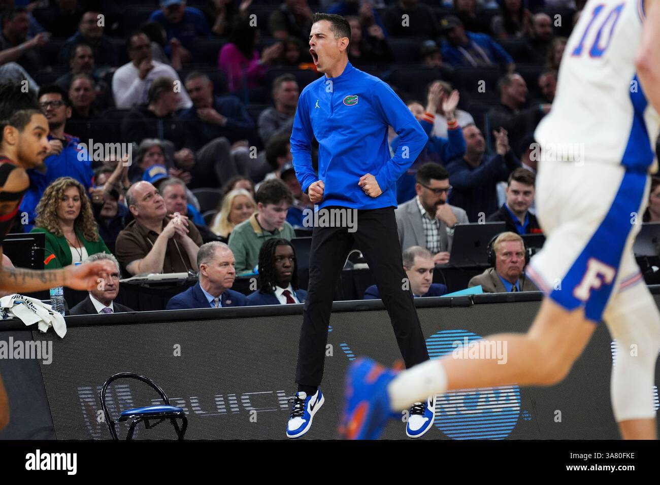 Florida head coach Todd Golden reacts from the sideline during the ...