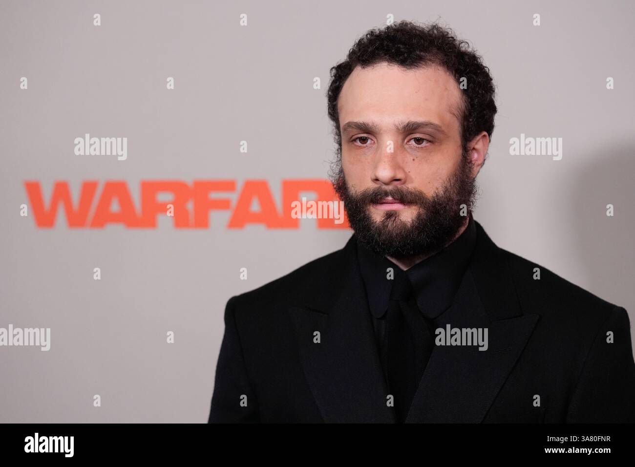 Cosmo Jarvis arrives at the premiere of "Warfare" on Thursday, March 27 ...