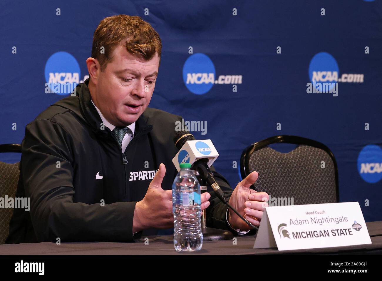 TOLEDO, OH - MARCH 27: Michigan State head coach Adam Nightingale ...