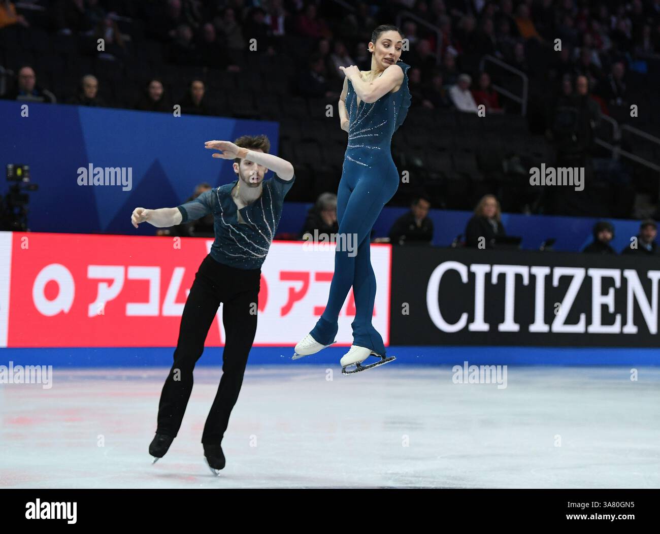 Sara Conti and Niccolo Macii of Italy perform in the Pairs Free Program ...