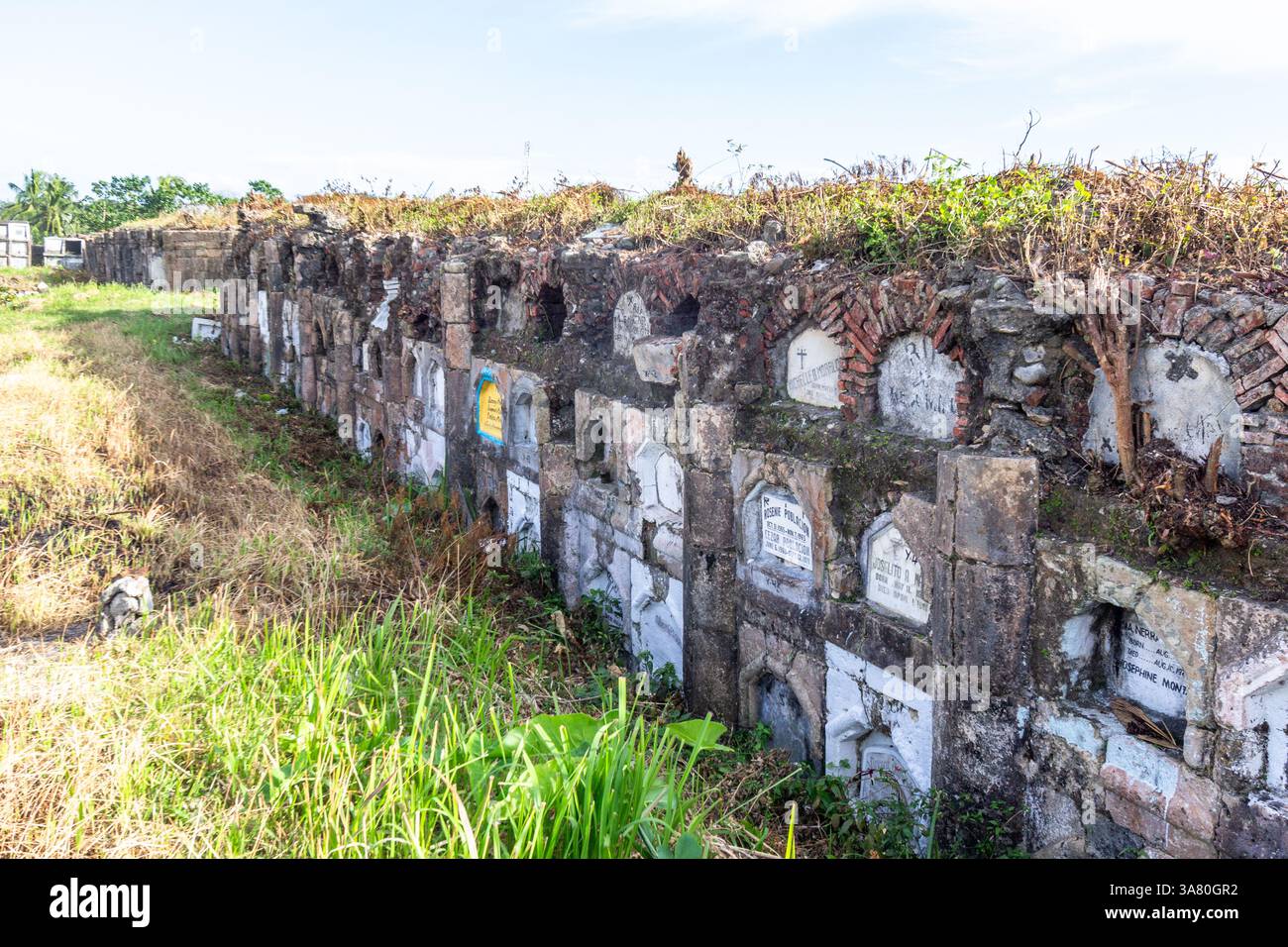 Spanish colonial-era niches at the Janiuay Cemetery in Iloilo ...