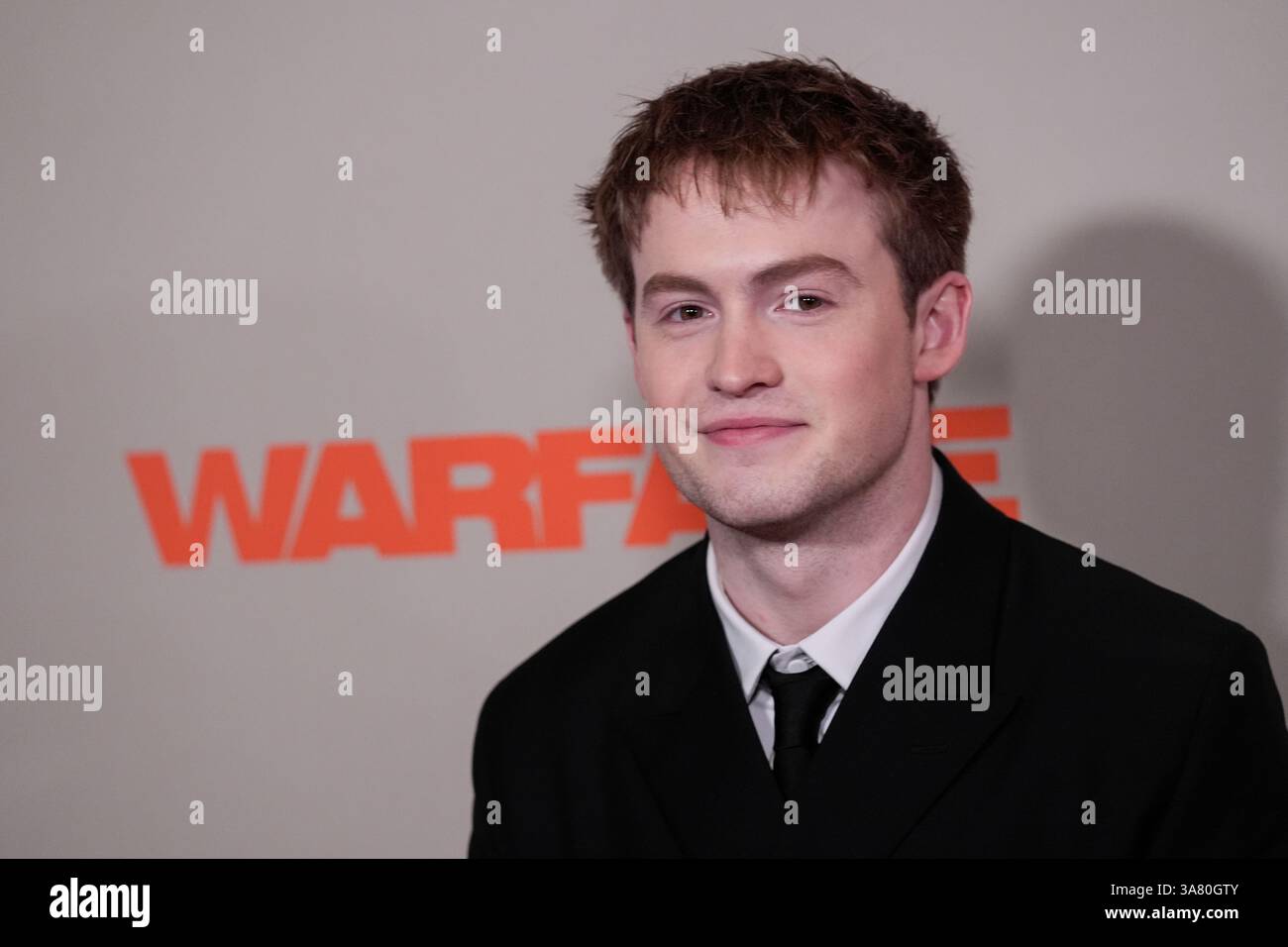 Kit Connor arrives at the premiere of "Warfare" on Thursday, March 27 ...