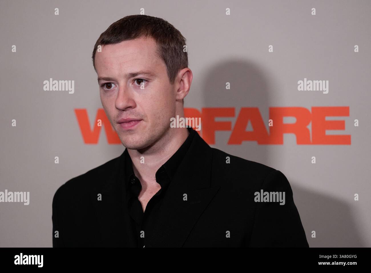 Joseph Quinn arrives at the premiere of "Warfare" on Thursday, March 27 ...