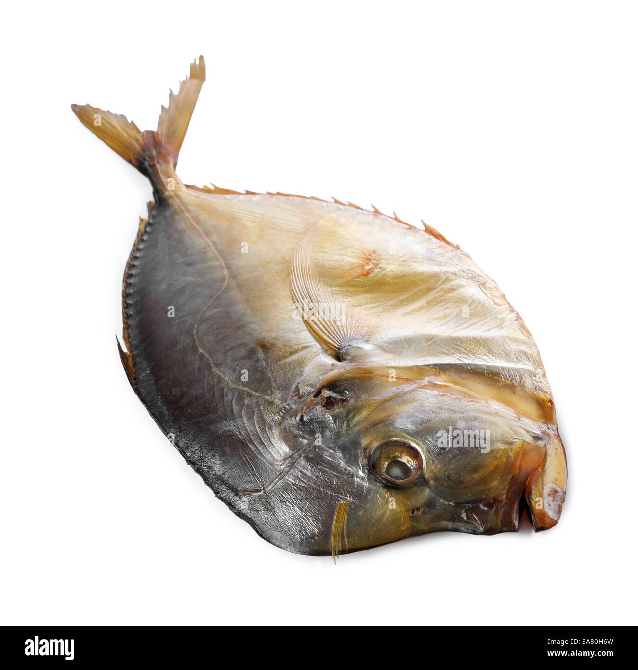 Dried moonfish isolated on white. Salty snack Stock Photo - Alamy