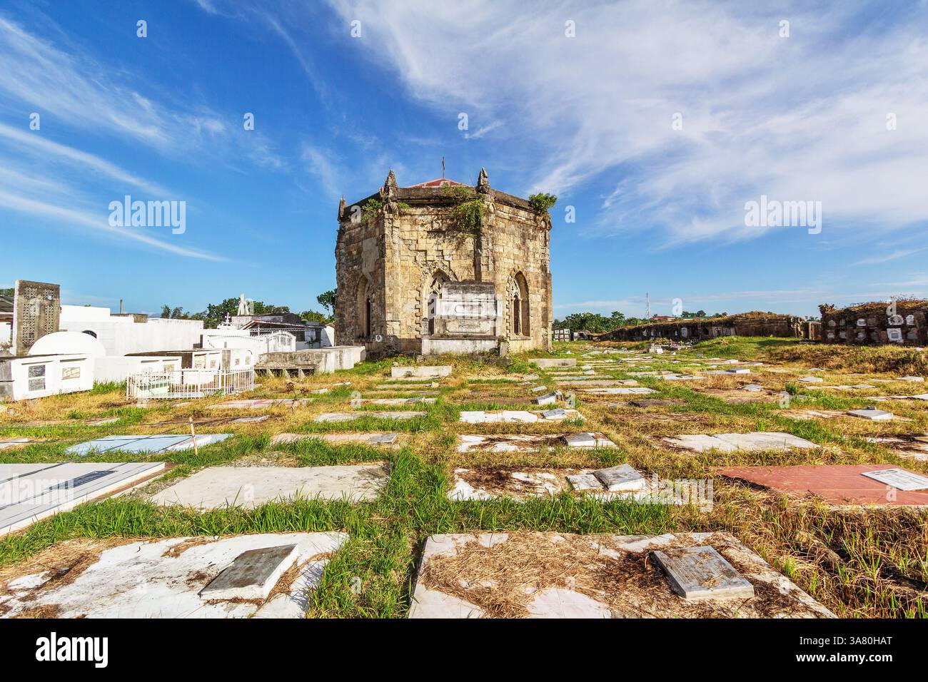 Spanish colonial-era cemetery chapel in Janiuay, Iloilo, Philippines ...