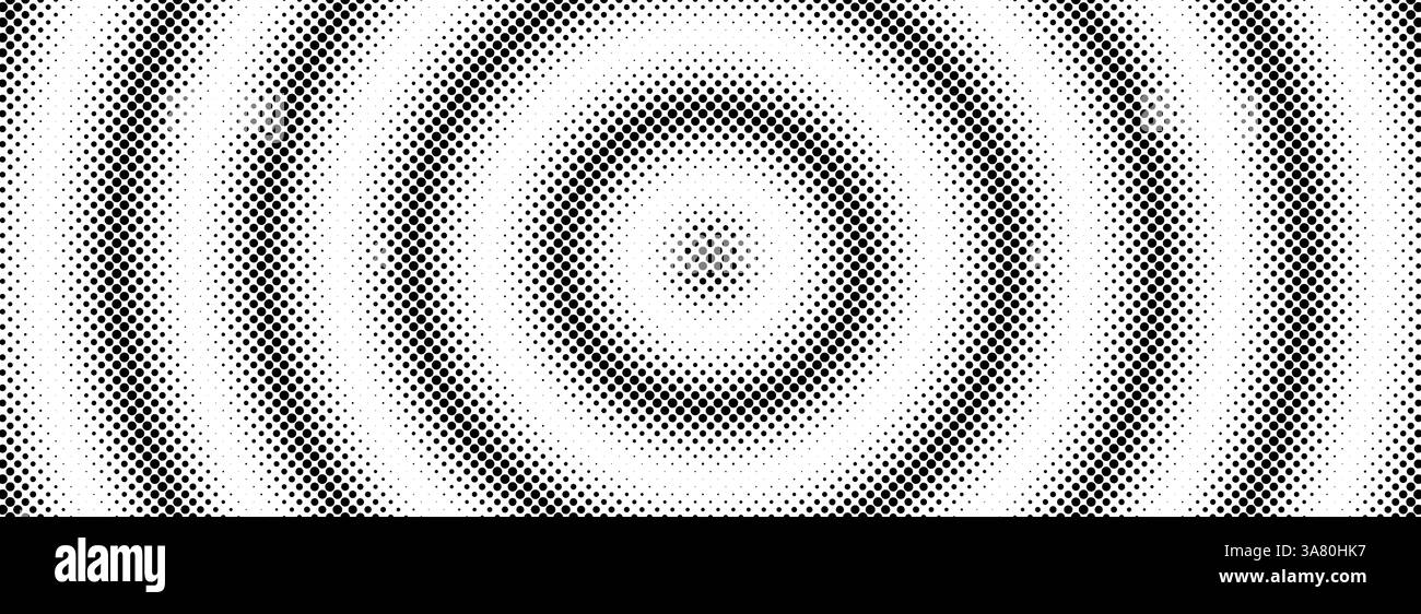 Halftone circle background. Black and white dotted circular gradient ...
