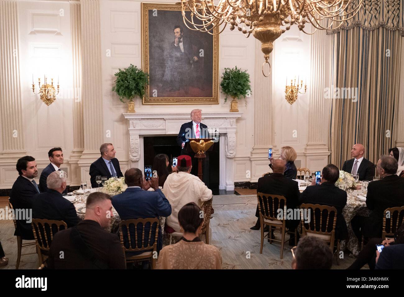 United States President Donald J Trump makes remarks as he participates ...