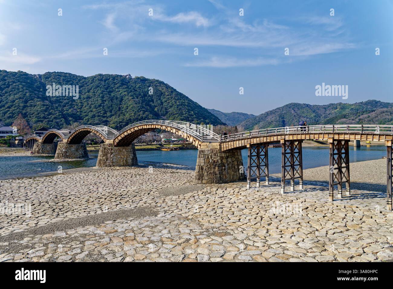 Iwakuni, Japan. march 23, 2025 : view of the Kintai bridge of Iwakuni in Yamaguchi Prefecture ...