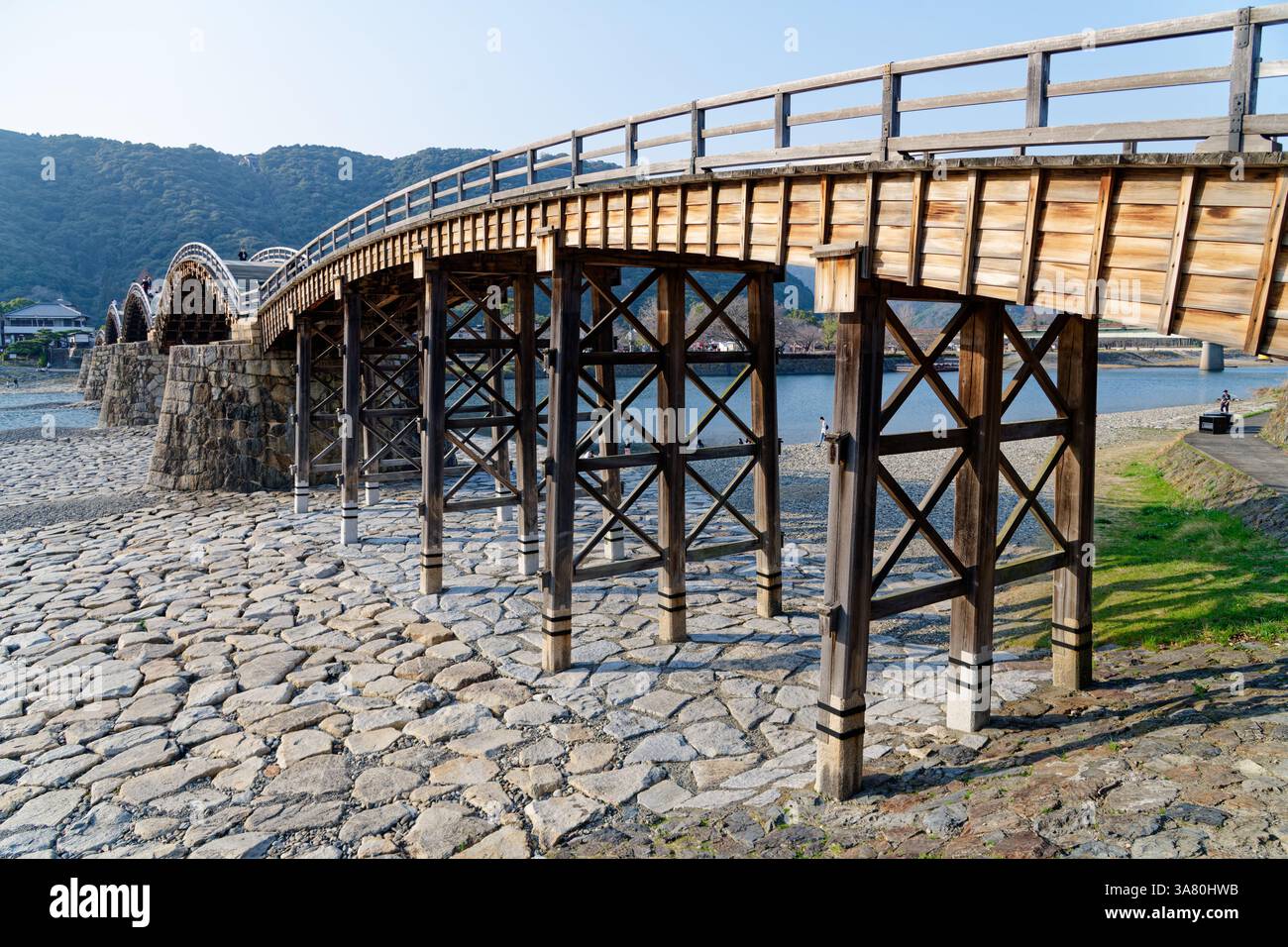 Iwakuni, Japan. march 23, 2025 : view of the Kintai bridge of Iwakuni in Yamaguchi Prefecture ...