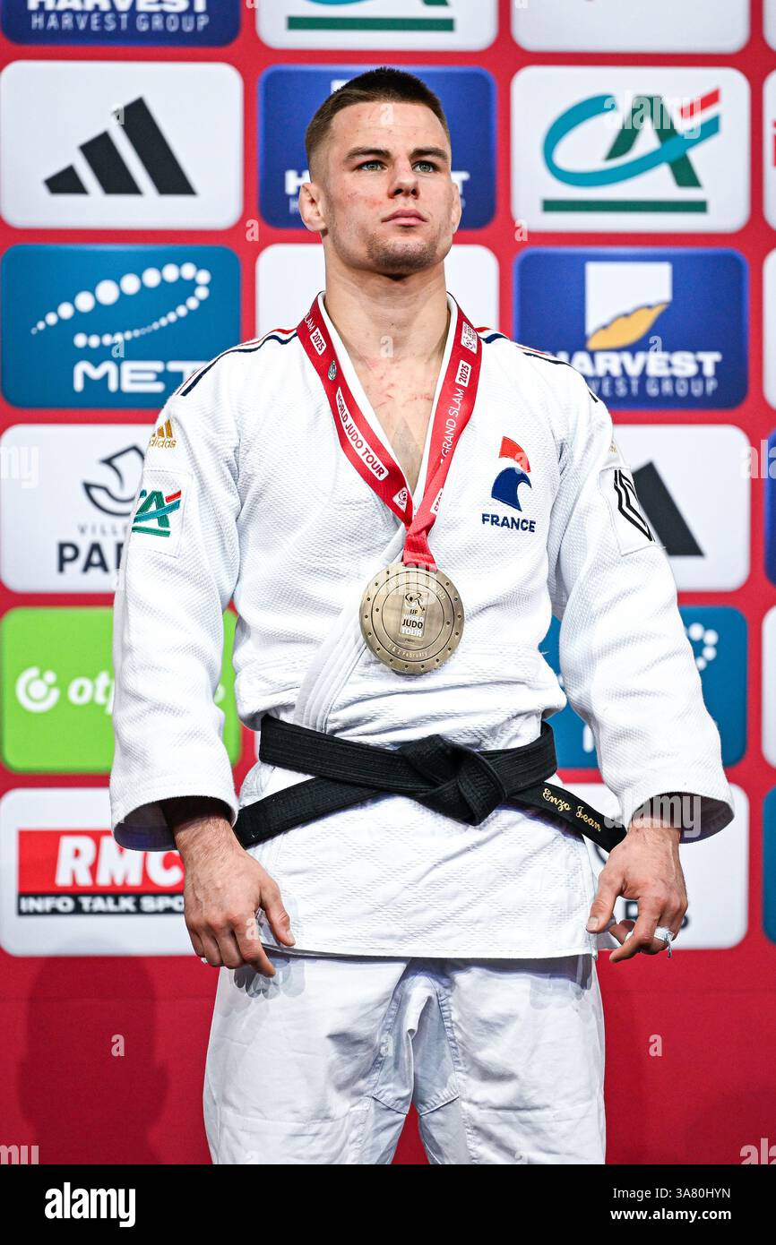 Paris, France. 01st Feb, 2025. Enzo Jean VS Jorre Verstraeten of Belgium during the Paris Grand ...