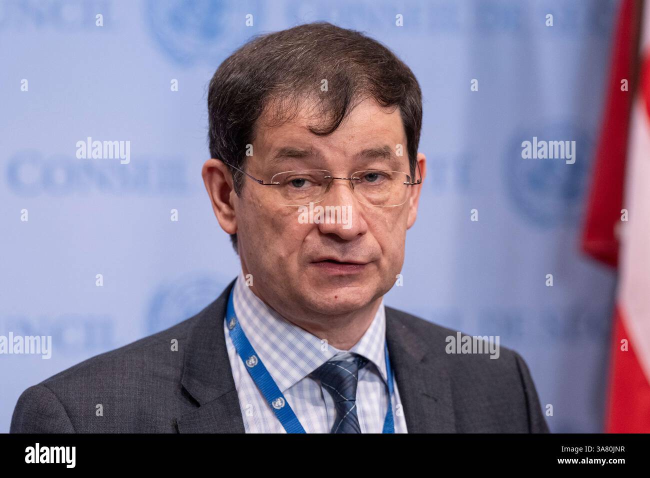 New York, NY, March 27, 2025: Dmitry Polyanskiy, First Deputy Permanent ...