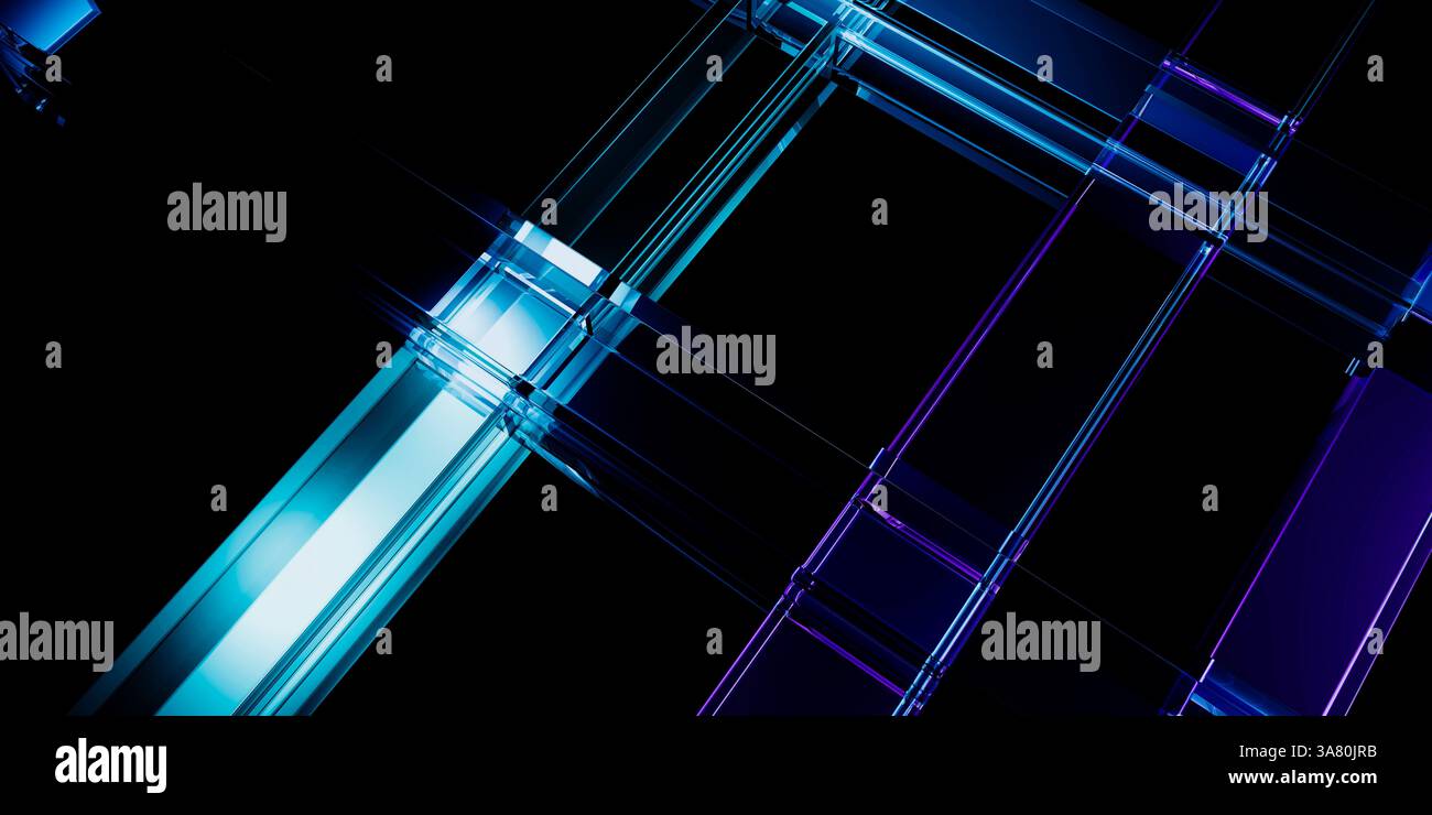 Technology Grid with a Tech Futuristic Art Abstract Stock Photo - Alamy